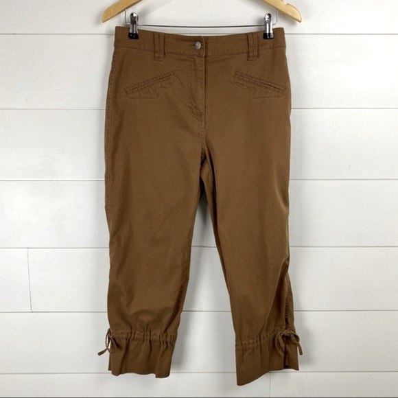 Chico's | Pants & Jumpsuits | Chicos 5 Cinch Bottom Camel Capri | Poshmark